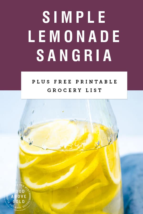 Simple Lemonade Sangria Recipe (From Concentrate!) - Food Above Gold